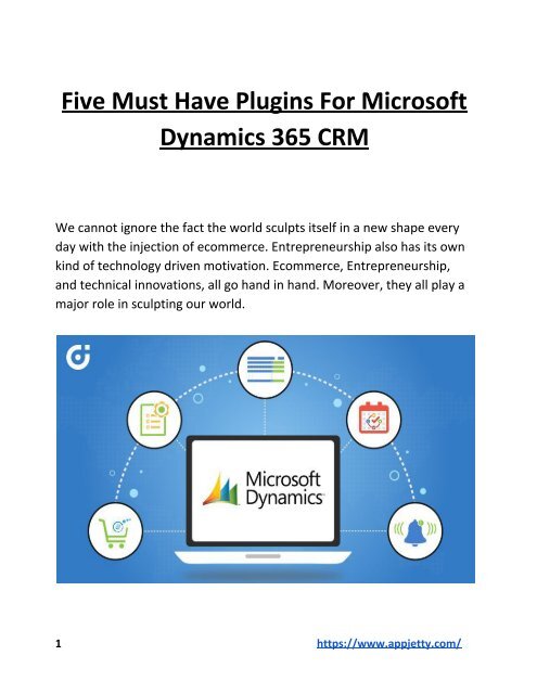 Five Must Have Plugins For Microsoft Dynamics 365 CRM