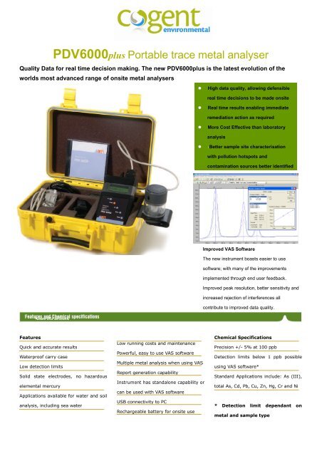 PDV6000plus Portable trace metal analyser