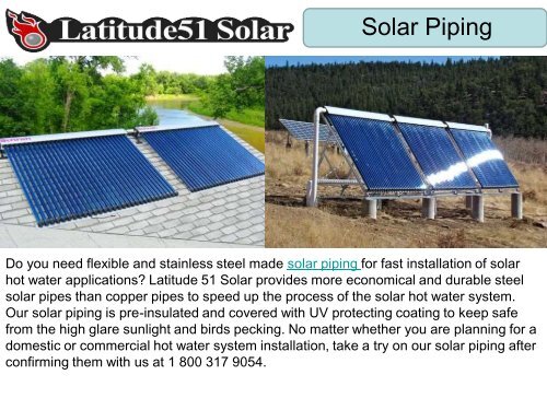 Solar Piping
