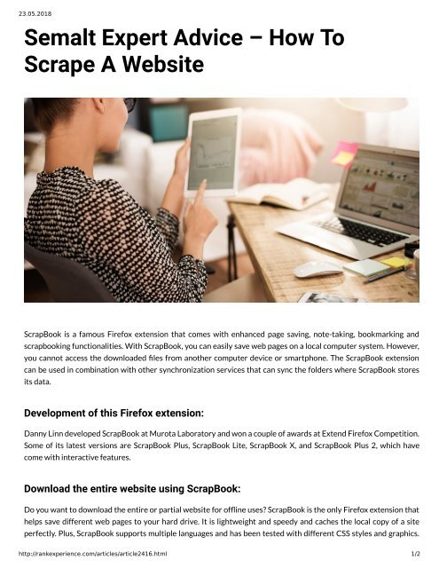 Semalt Expert Advice – How To Scrape A Website