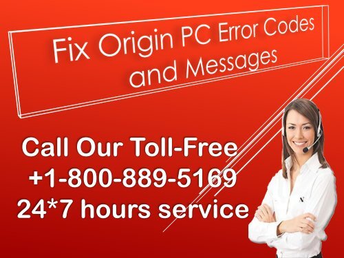Fix Origin PC Error Codes and Messages +1-800-311-6893 (Toll Free)