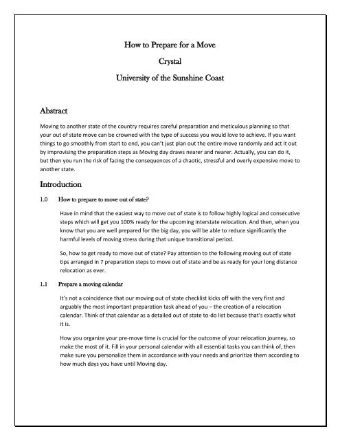 How to Prepare for a Move