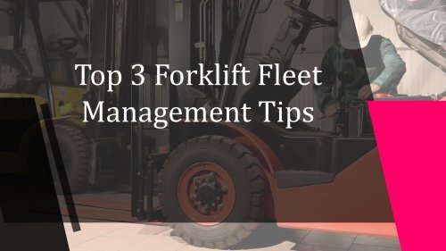 Top 3 Forklift Fleet Management Tips Hi Lift Forklift Services