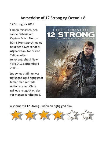 Anmedelse af 12 Strong og Ocean