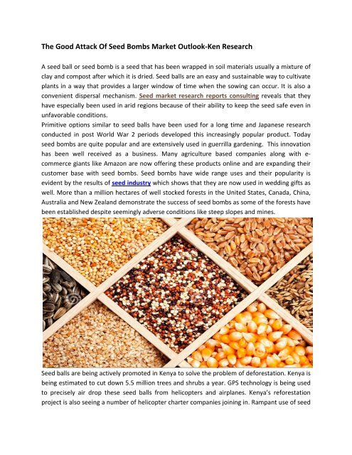 Seed Market Research Reports, Seed Industry Analysis-Ken Research