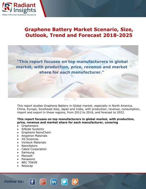 Graphene Battery Market