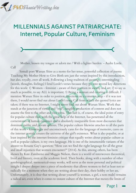 Research Concept Paper Example