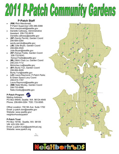 P-Patch Staff - City of Seattle