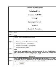 Switched On Schoolhouse Solution Keys Consumer Math 0103 Unit 9
