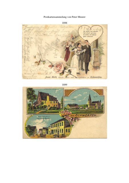 Postkartensammelung von Peter Meurer 1898 1899 - Schwerfen