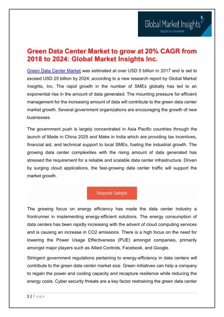 PDF-Green Data Center Market