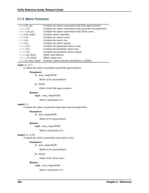 Scipy Reference Guide Re 