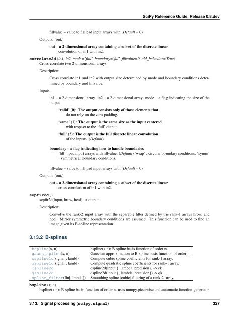 Scipy Reference Guide Re 