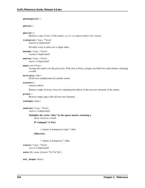 Scipy Reference Guide Re