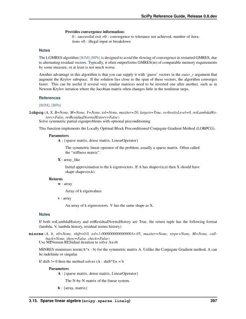 Scipy Reference Guide Re