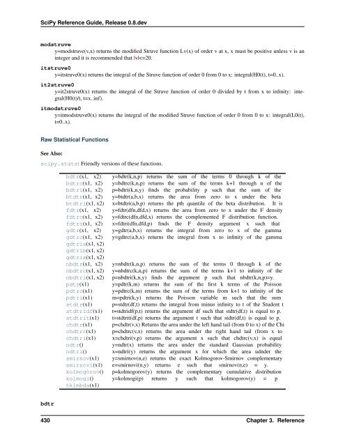 Scipy Reference Guide Re