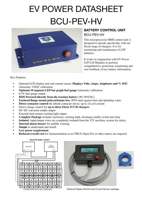 EV POWER DATASHEET BCU-PEV-HV