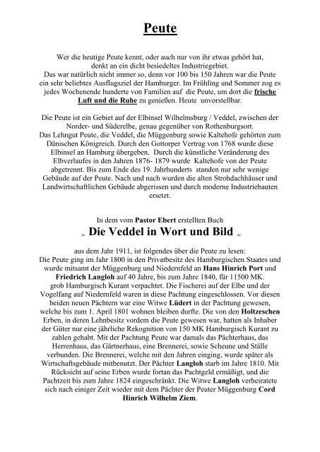 Peute - Veddel-Bilder