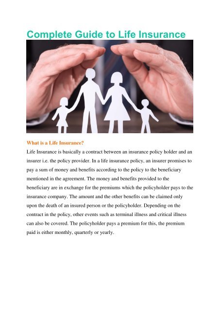 Complete Guide to Life Insurance