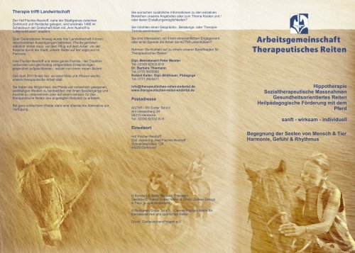 Flyer der Arbeitsgemeinschaft Therapeutisches ... - ju care Kinderhilfe
