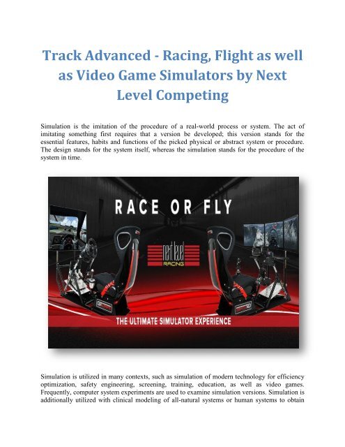 Shop Next Level Flight Simulators