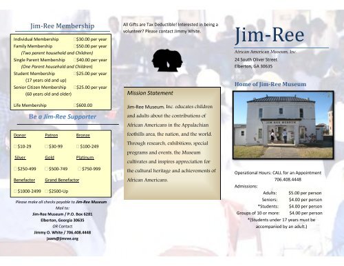 Jim-Ree Brochure both sides 2018