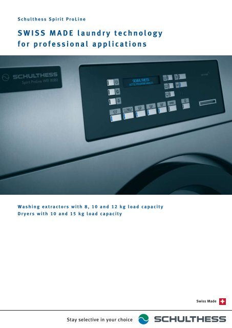 SWISS MADE laundry technology for professional ... - Dormer