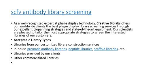 scfv antibody library screening
