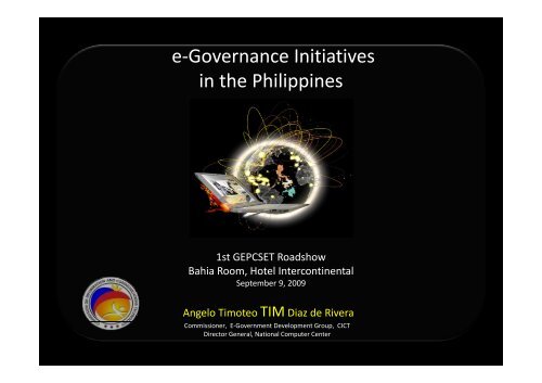 E - Governance Initiatives in the Philippines - gepcset