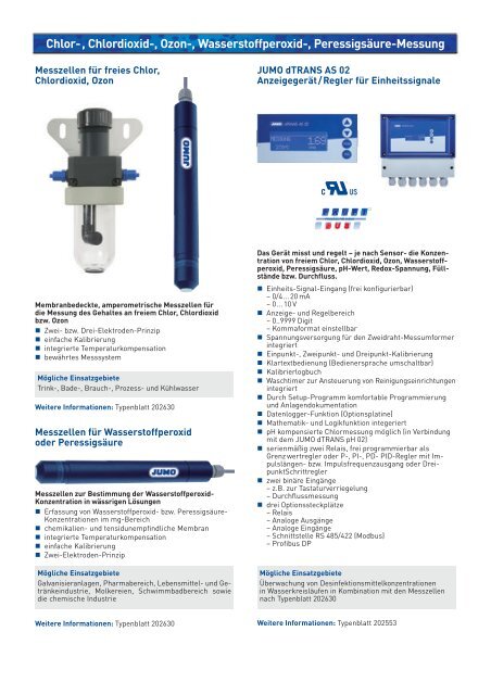 Chlor-, Chlordioxid-, Ozo