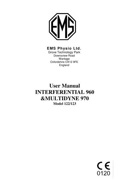 User Manual INTERFERENTIAL 960 ... - EMS Physio Ltd