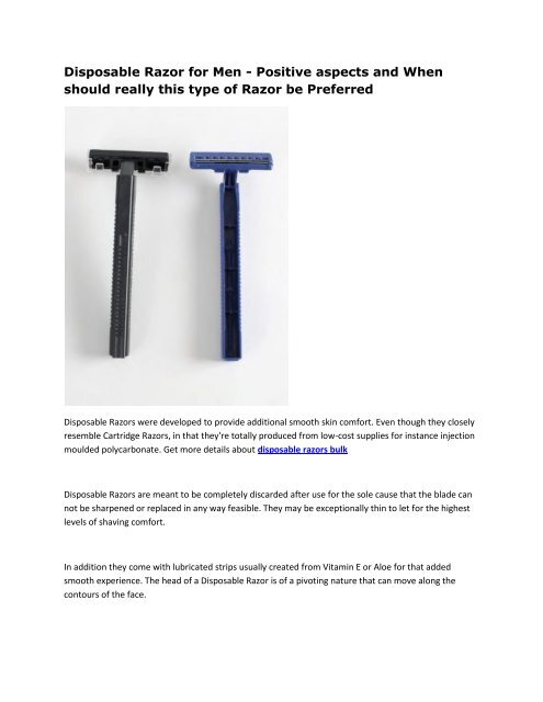 wholesale disposable razors