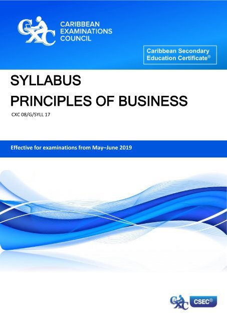 Prototype CSEC Principles of Business V4