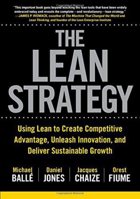 Read The Lean Strategy: Using Lean to Create Competitive Advantage ...