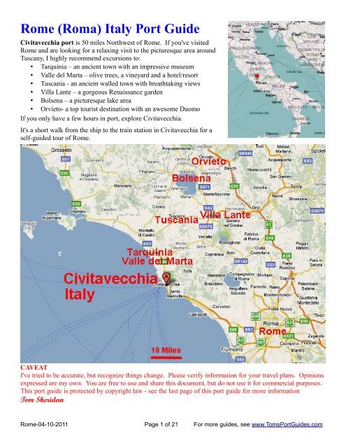 Rome (Roma) Italy Port Guide - Toms Port Guides