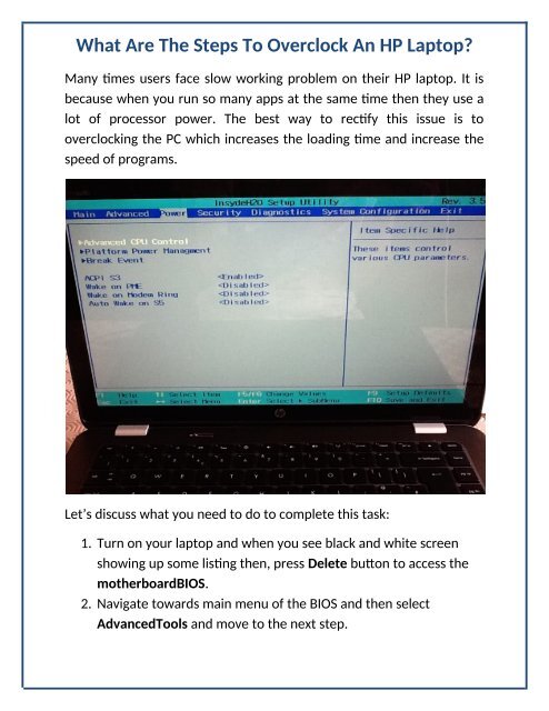 What Are The Steps To Overclock An HP Laptop