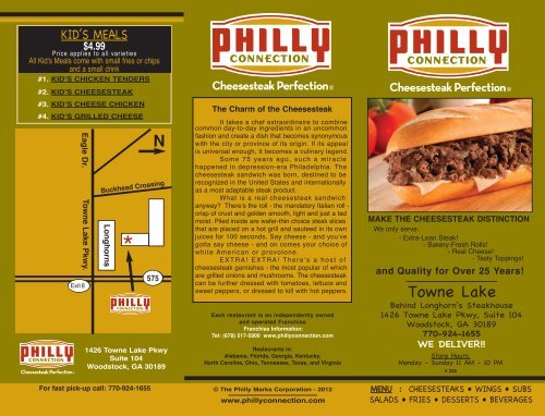 Menu Layout to Spec - Philly Connection