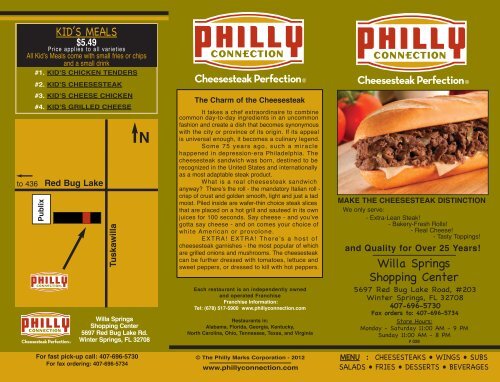 Menu Layout to Spec - Philly Connection