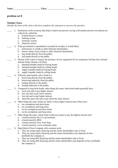 Problem Set 8 Homepages 0814