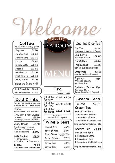 Menu For A Tea Luncheon