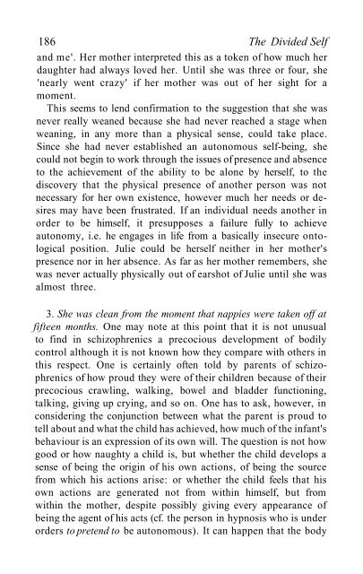 186 The Divided Self and