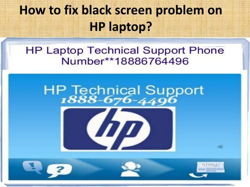 How to fix black screen problem on HP laptop
