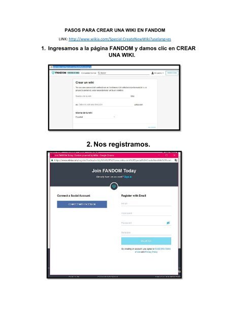 PASOS PARA CREAR UNA WIKI EN FANDOM