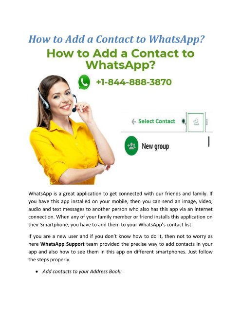 How to Add a Contact to WhatsApp