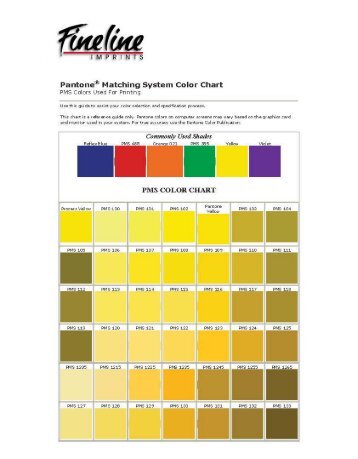 Pantone chart with RGB and HTML conversions PMS Red Green ...