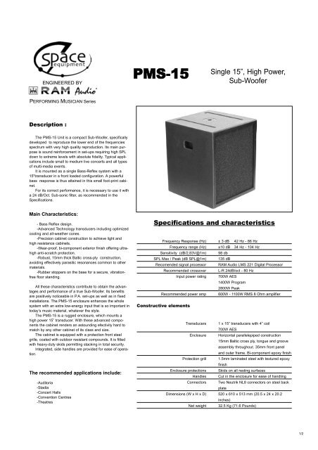 PMS-15 - Space Equipment
