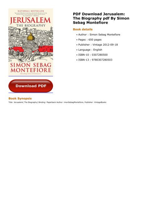 Jerusalem-The-Biography