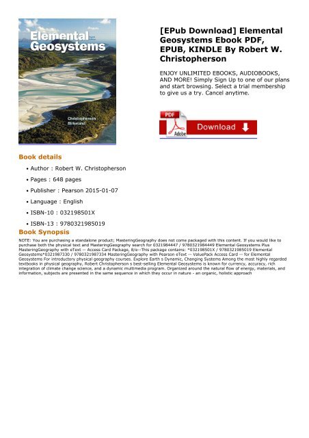 Elemental-Geosystems