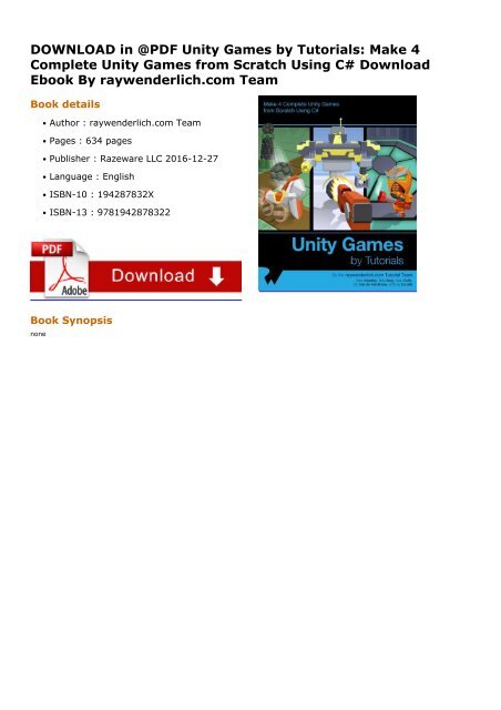 Unity-Games-by-Tutorials-