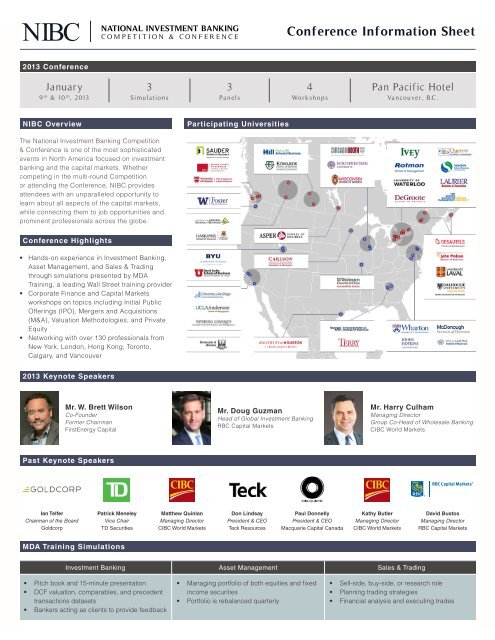 Conference Information Sheet - NIBC